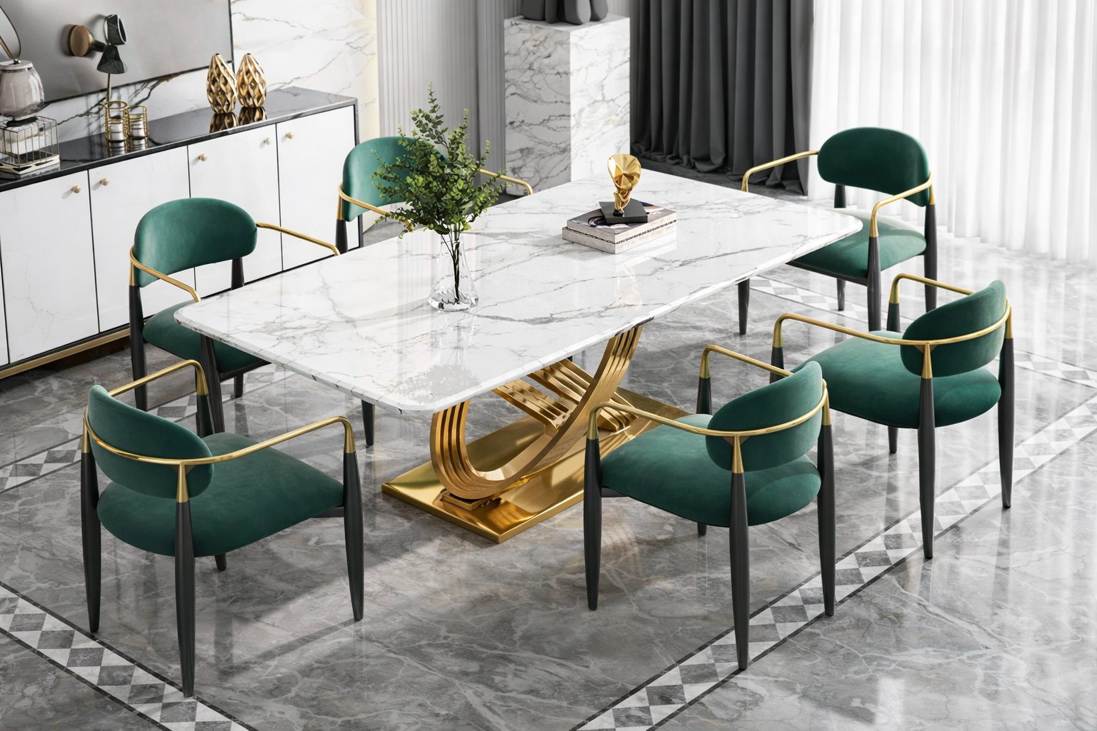 Soleil Dining Chair Green – ivorystudio.co